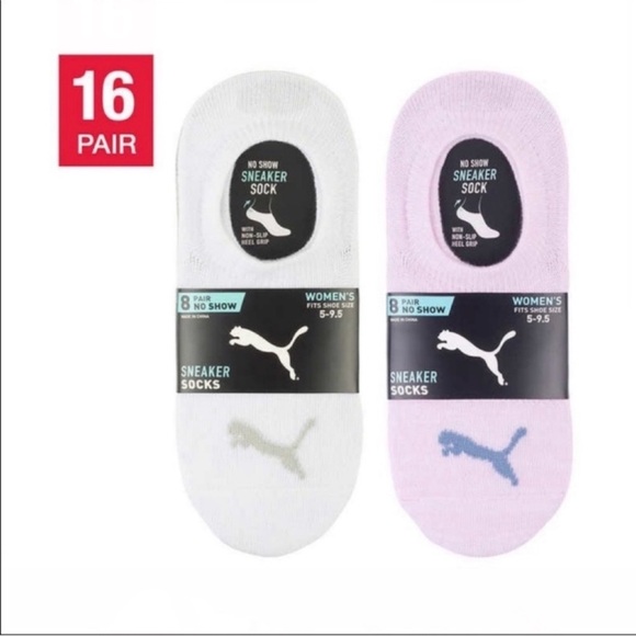 Puma | Accessories | Nwt Puma Ladies No Show Sneaker Socks 6 Pairs ...